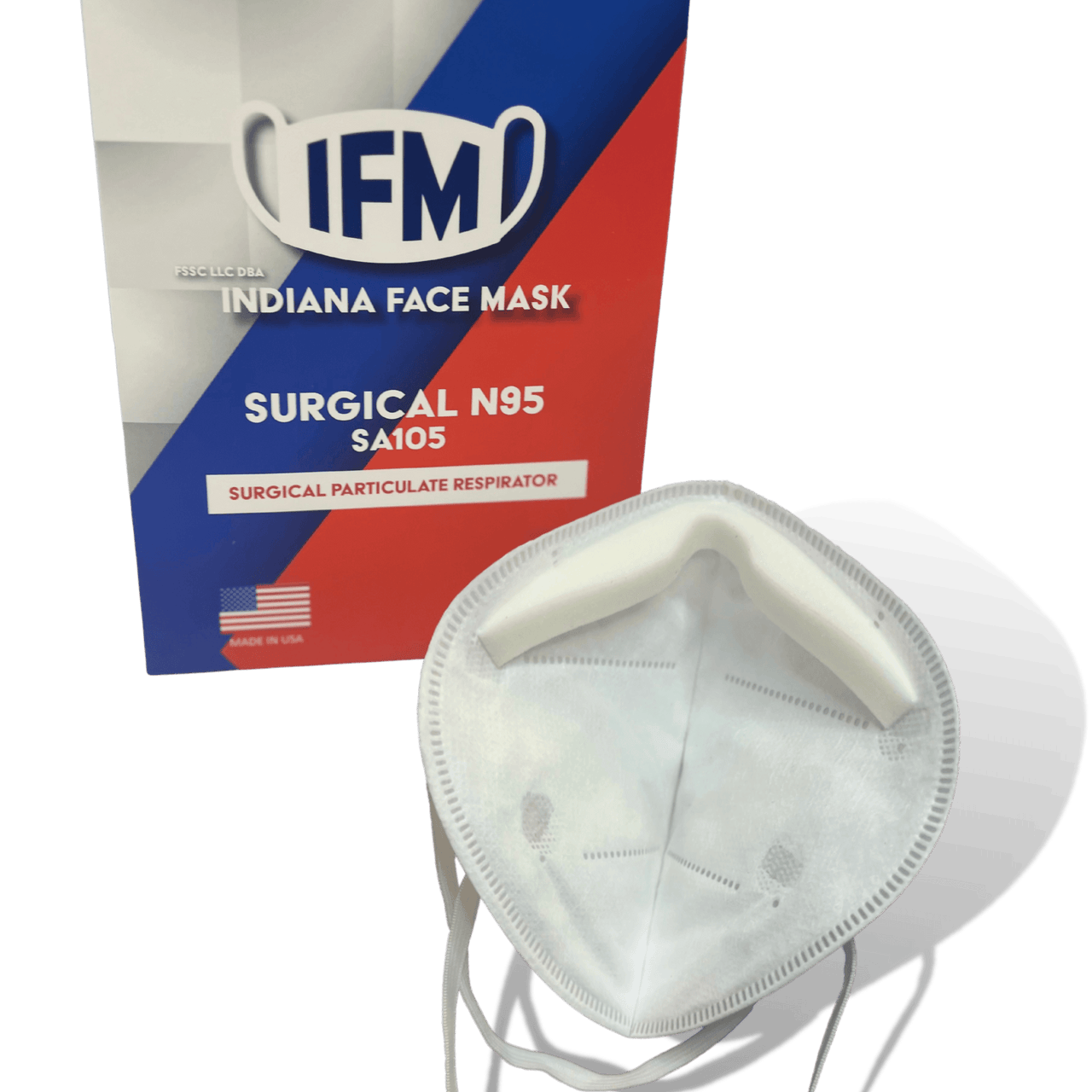 Surgical N95 Respirator [10ct] - Individually Wrapped - Indiana Face Mask